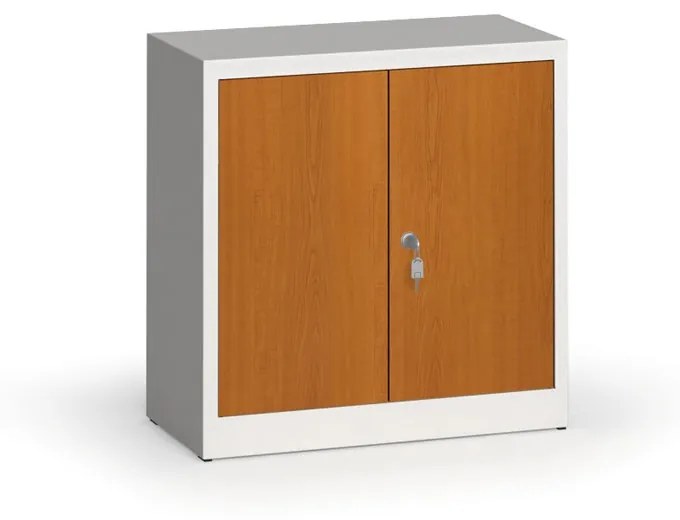 Alfa 3 Svařované skříně s lamino dveřmi, 800 x 800 x 400 mm, RAL 7035/třešeň