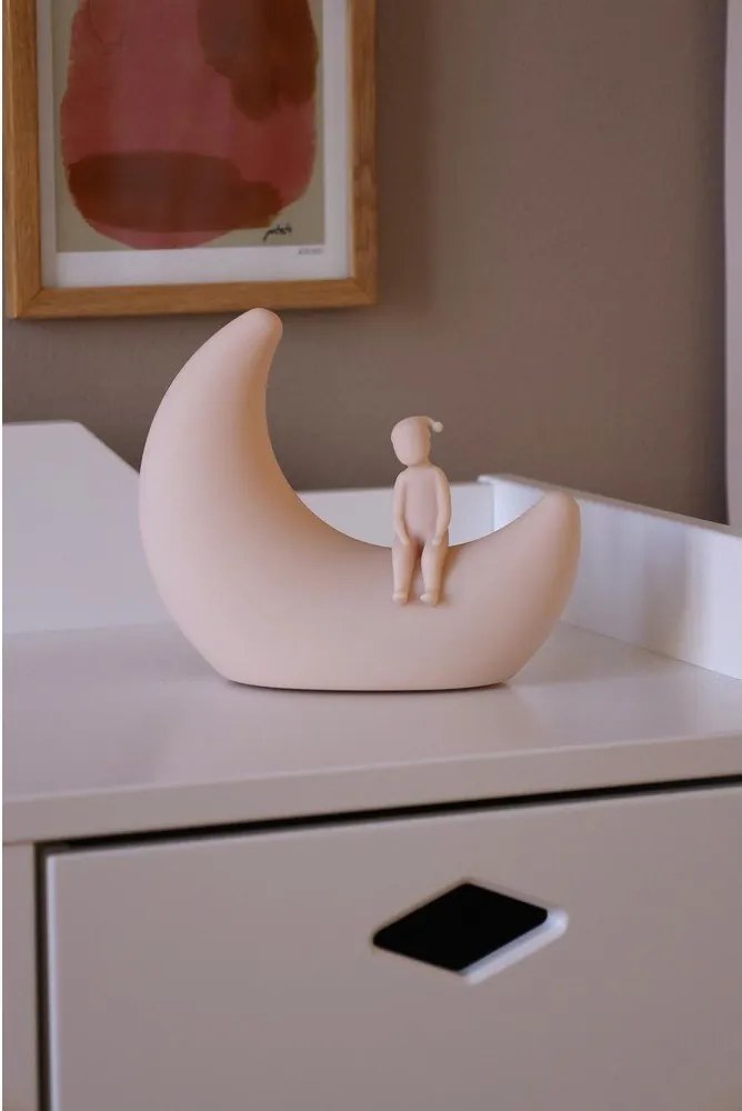 Světle růžové dětské noční světlo Moon Shell – Cam Cam Copenhagen