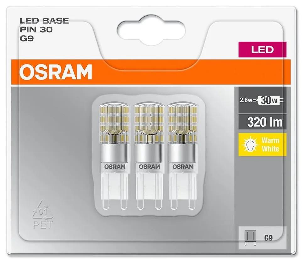 Osram SADA 3x LED Žárovka PIN G9/2,6W/230V 2700K - Osram P224794