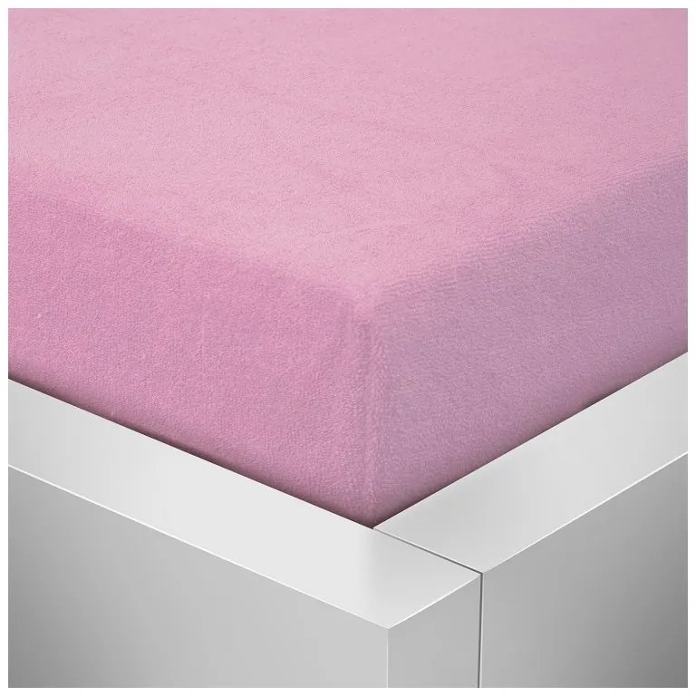 Písecké lůžkoviny Froté prostěradlo 70x140 - Růžové
