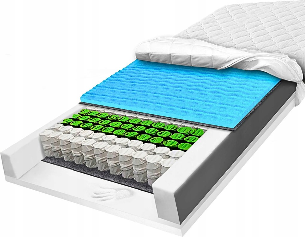 Matrace 140x200 taštičková termoelastická Visco Memory masážní H2 H3 22