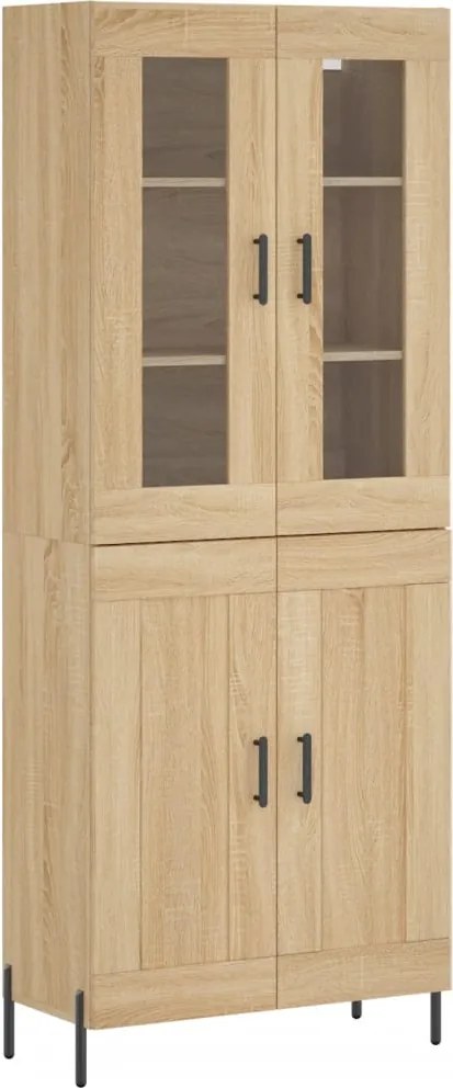 Skříň highboard dub sonoma 69,5 x 34 x 180 cm kompozitní dřevo 3198348