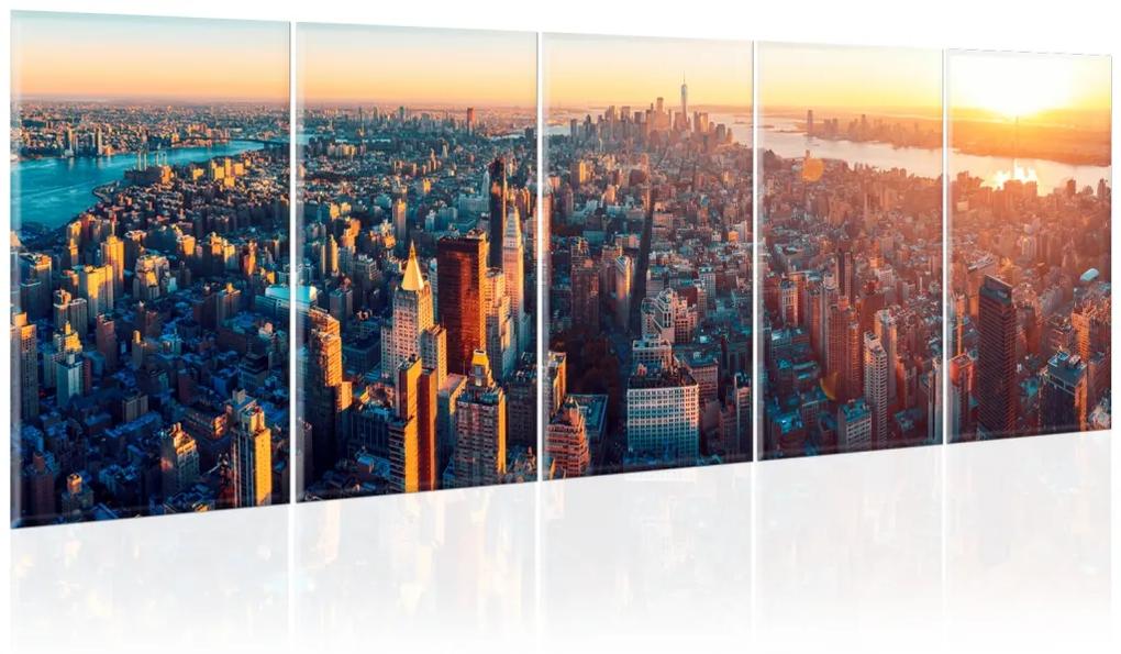 Malvis ® Vícedílný obraz Manhattan na dlani Velikost: na výšku - 60x90 cm