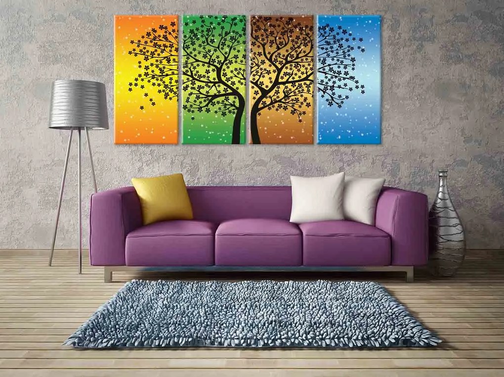 Obraz Strom ročních období III Velikost (šířka x výška): 100x50 cm