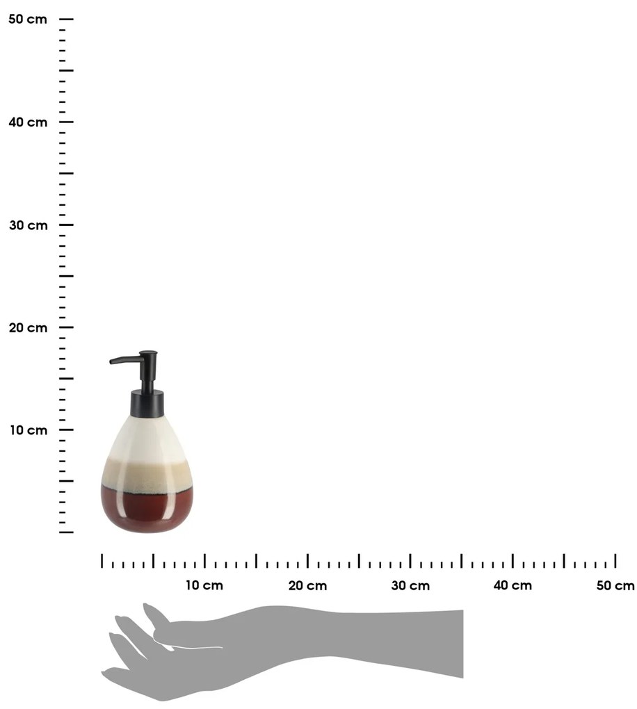 Dávkovač mýdla Tricolor, kombinace barev/s černými prvky, 370 ml