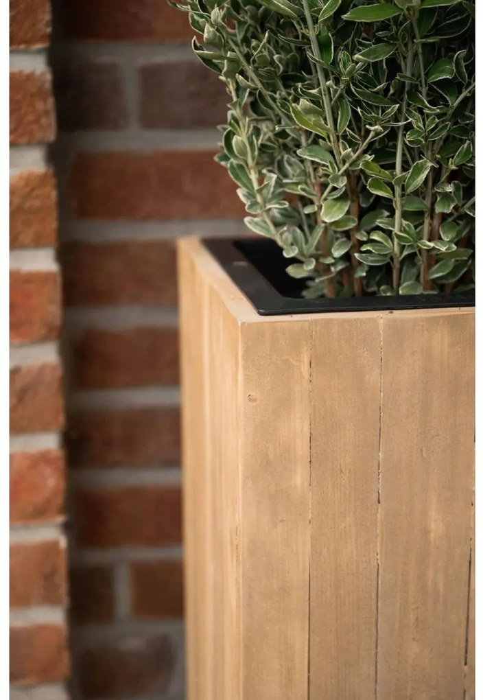 Dřevěný květináč ELEMENTO, dřevo, šířka 90 cm, hnědá