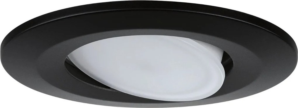 P 92461 LED vestavné svítidlo Calla výklopné IP65 kruhové 90mm 30° 6W 230V 4000K černá mat - PAULMANN