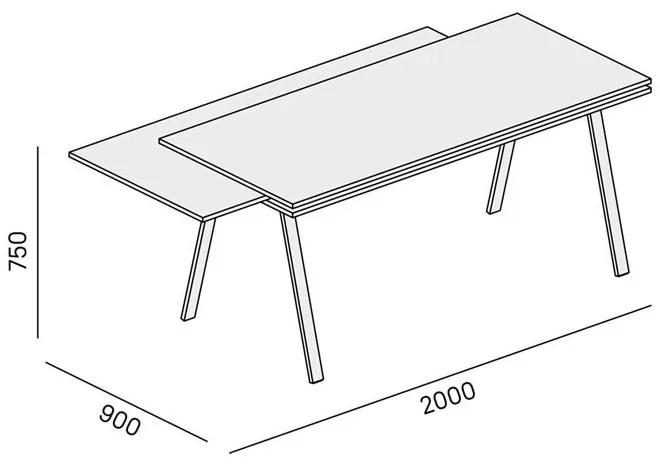 Kancelářský psací stůl LAYERS, výsuvná prostřední deska, 170 cm, bílá / dub přírodní