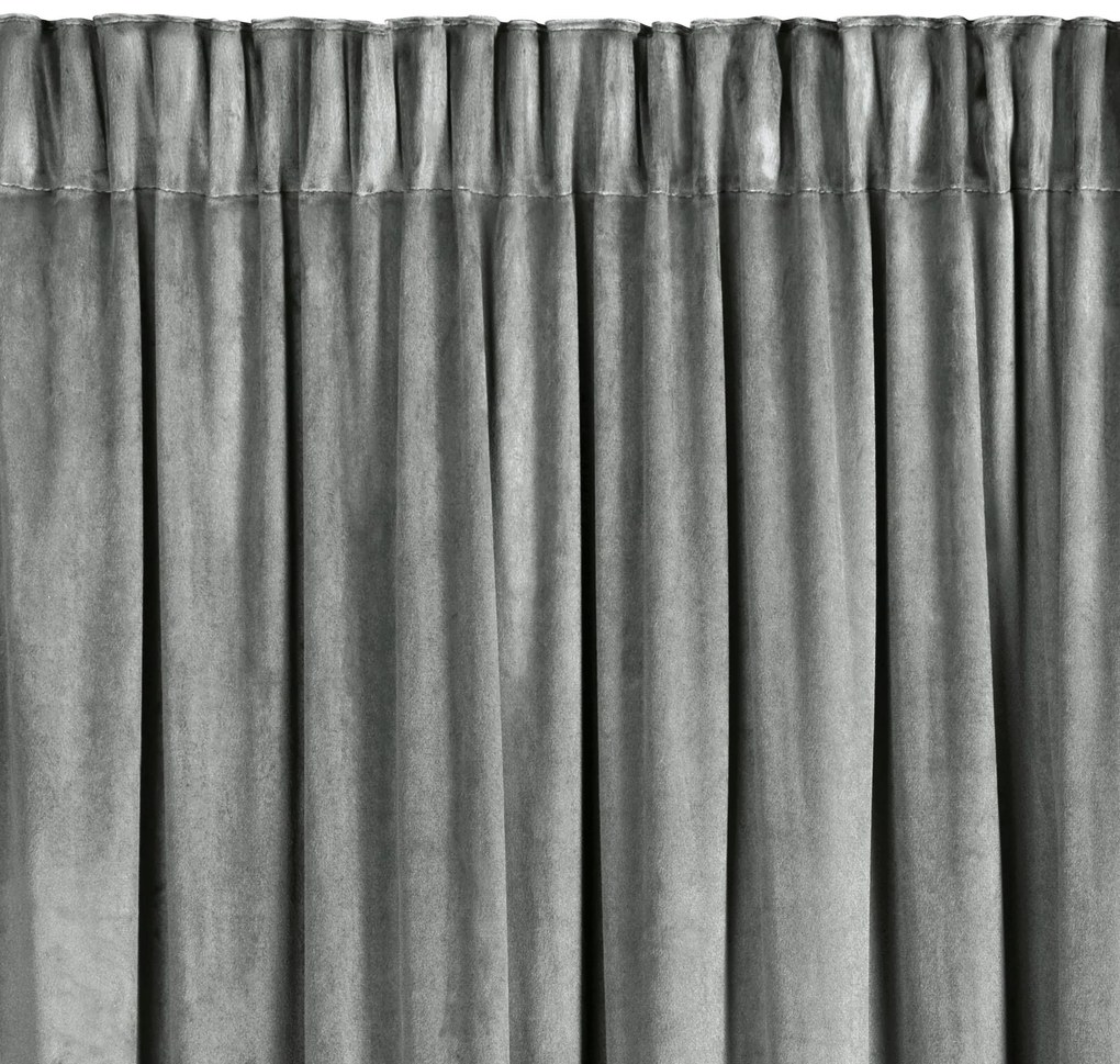 ZATEMŇOVACÍ ZÁVĚS NA PÁSCE CARLI 140X270 CM STŘÍBRNÁ