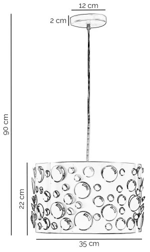 ONLI - Lustr na lanku BOLLICINE 1xE27/15W/230V bílá