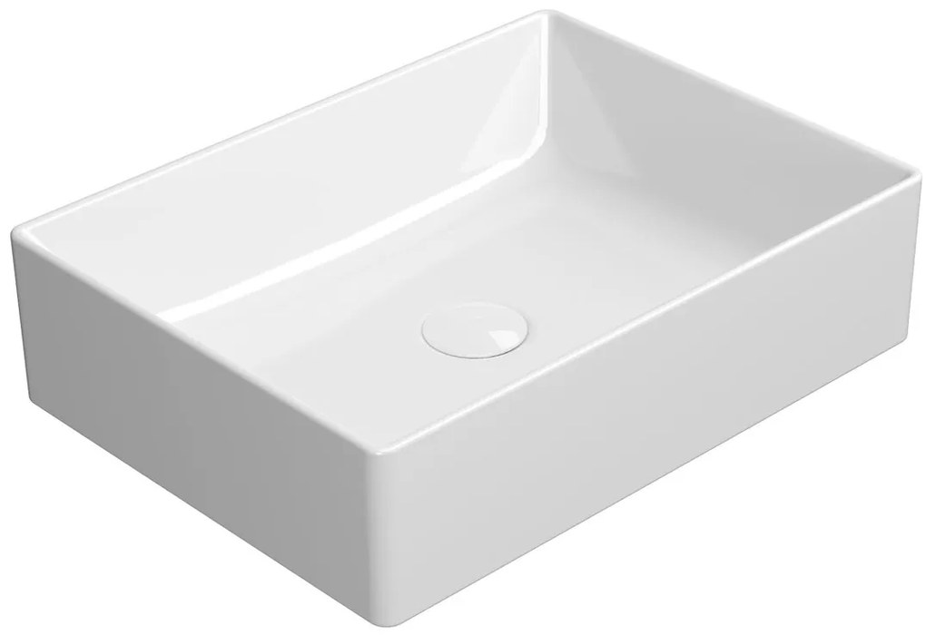 GSI Kube X keramické umyvadlo na desku 50 x 37 cmExtraGlaze bílá 942911
