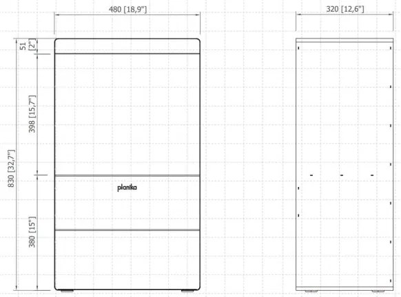 Planika STEAMY - Krb na vodní páru na dálkové ovládání 83x48 cm 125W/230V