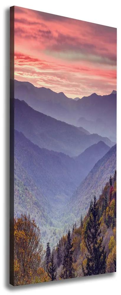 Wallmuralia Foto obraz na plátně Mlha nad horama 50x125 cm