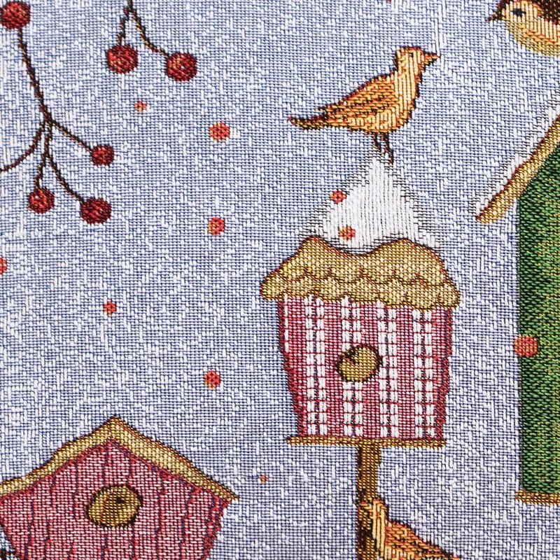 SCANquilt povlak MOTIV ptačí budky červenozelená 45 x 45 cm