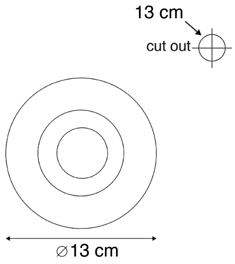 Chytré zapuštěné bodové svítidlo bílé 13 cm kulaté vč. Wifi GU10 50mm - Gypsy