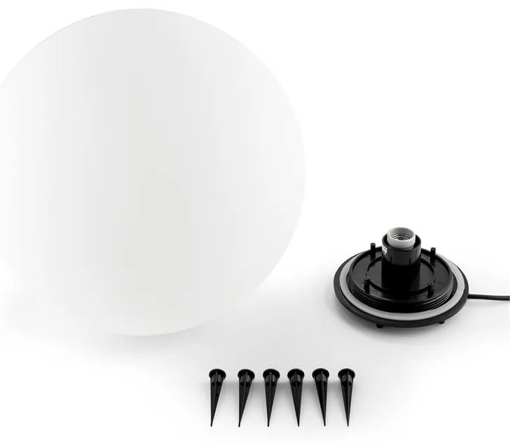 Shineball L, zahradní svítidlo, kulovité, 40 cm, bílé