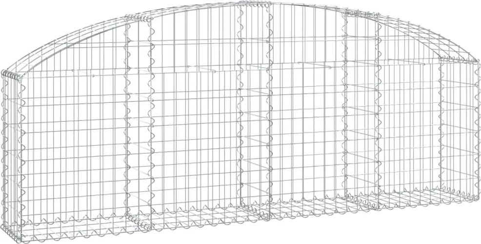 Klenutý gabionový koš 200 x 30 x 60/80 cm pozinkované železo 153463