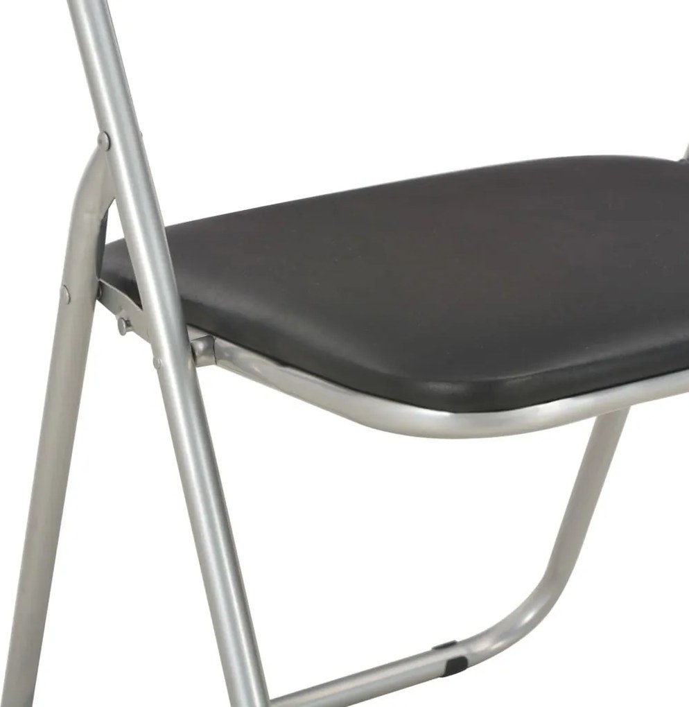 vidaXL Skládací jídelní židle 2 ks umělá kůže [284407] Barva: Černá