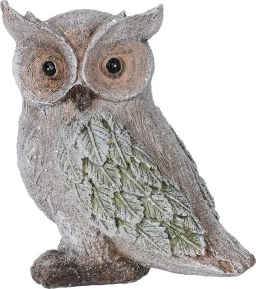Sova s třpytkami 18 cm