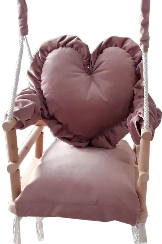 Lovegifts  Plyšová houpačka 3v1 srdce růžová 34x34x34cm od 9 měsíců do 30kg
