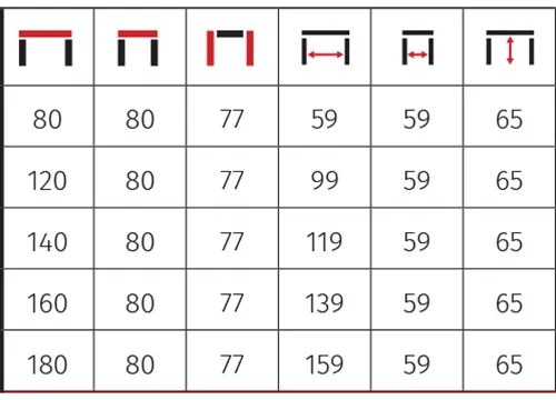 Stima Rozkládací jídelní stůl PERU Rozměr stolu: 160 x 80 cm (+40 cm)