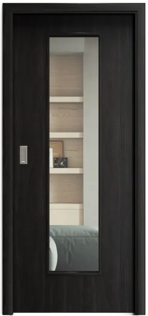 SAPELI ELEGANT KOMFORT M55 - CPL LAMINÁT - POSUVNÉ DVEŘE VČ. ZÁRUBNĚ - Ořech královský Průchozí šířka (cm): 70, Průchozí výška (cm): 197