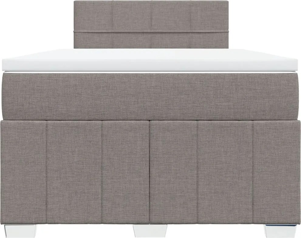 Box spring postel s matrací taupe 120x190 cm textil 3289311
