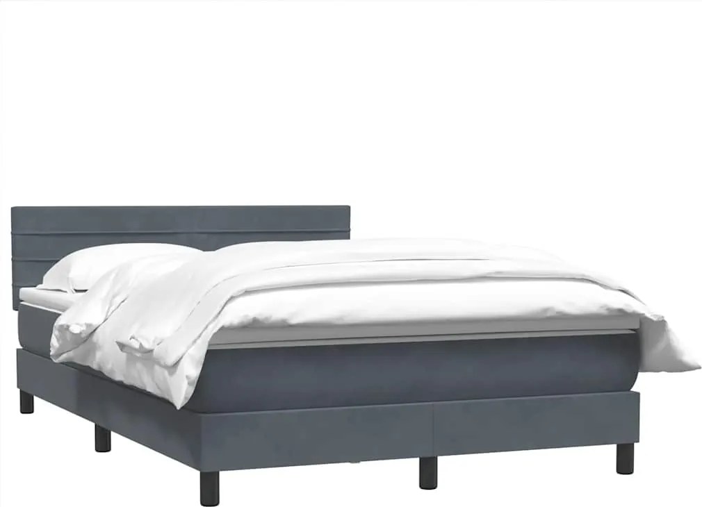 Box spring postel s matrací tmavě šedá 160x210 cm samet 3316312