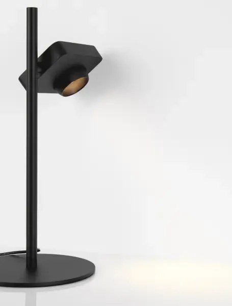 LED stmívatelná bílo-černá stolní lampa Kedros