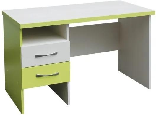 Psací PC stůl se šuplíky CR010, zelená-bílá BRADOP