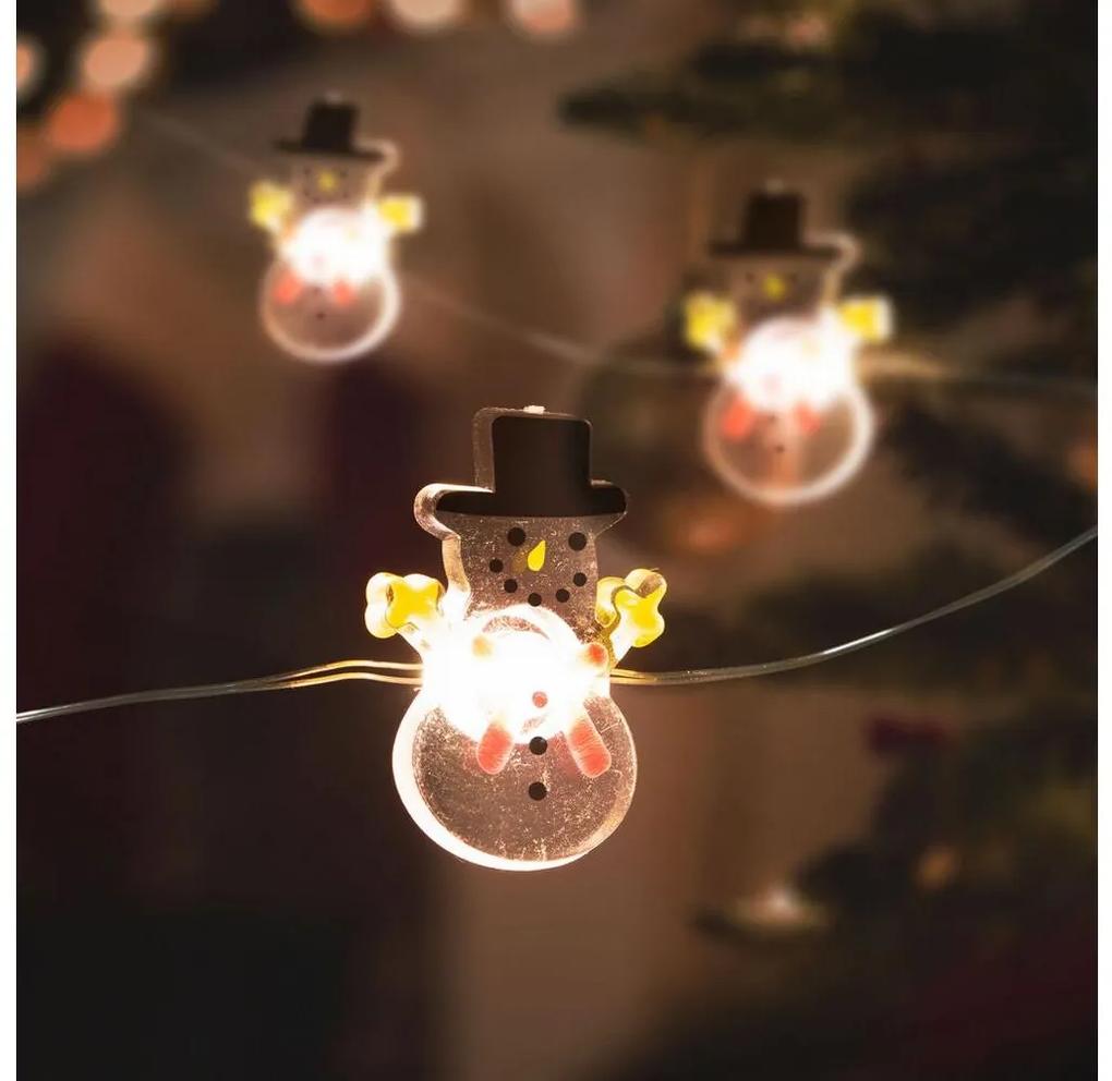 Family | LED Vánoční řetěz 10xLED/2xAA 1,2m teplá bílá | LC3542