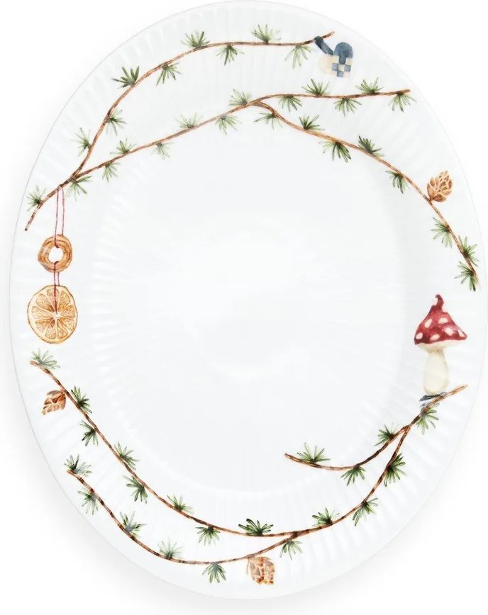 Porcelánový tác s vánočním motivem 22,5x28,5 cm Hammershøi Christmas – Kähler Design