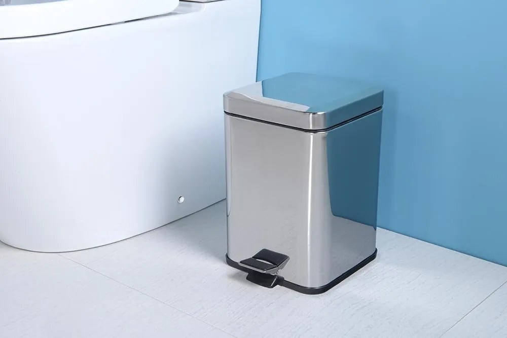 Aqualine Aqualine, SIMPLE LINE odpadkový koš kulatý 12l, černá mat, 26112