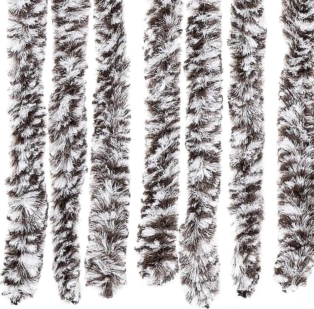 Závěs proti hmyzu hnědý a béžový 100 x 220 cm Chenille 284278