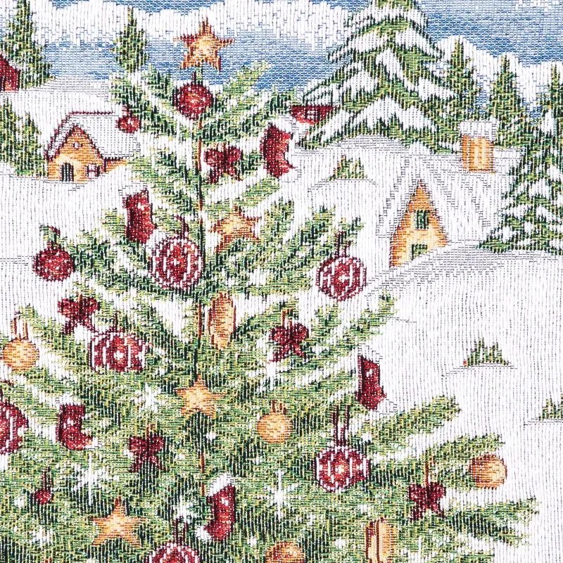 SCANquilt prostírání MOTIV LUREX vánoční strom zelenobílá prostírání cca 30 x 45 cm