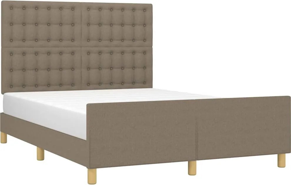 Rám postele bez matrace taupe 140 x 190 cm textil 3125377