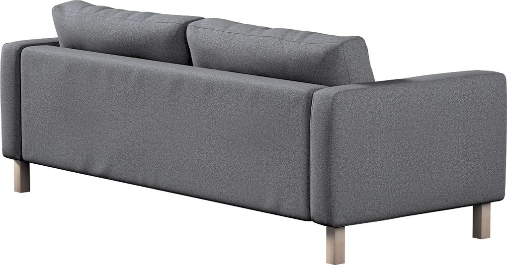 Potah na pohovku IKEA Karlstad, 3-místná, rozkládací barva šedá látka pletený vzor