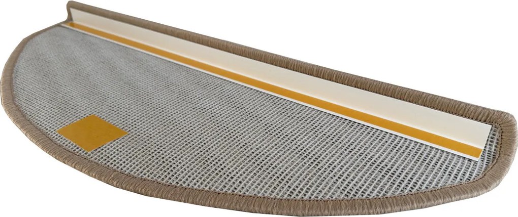 Vopi Nášlapy na schody Capri světle béžový půlkruh, samolepící - 24x65 půlkruh (rozměr včetně ohybu)