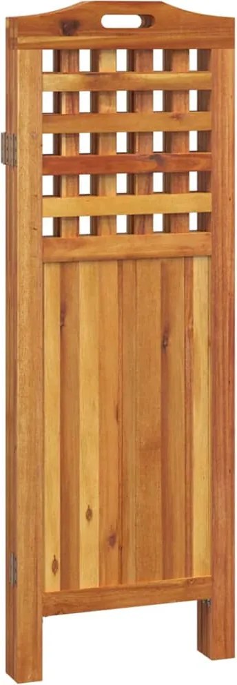 3dílný paraván 121,5 x 2 x 115 cm masivní akáciové dřevo 318546