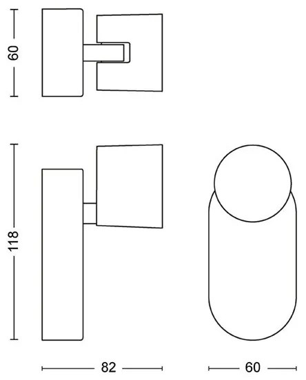Philips - LED Stmívatelné nástěnné bodové svítidlo STAR LED/4,5W/230V