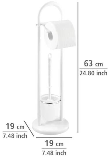 WENKO 17092100 - Toaletní štětka SIENA 19x63 cm bílá/satin