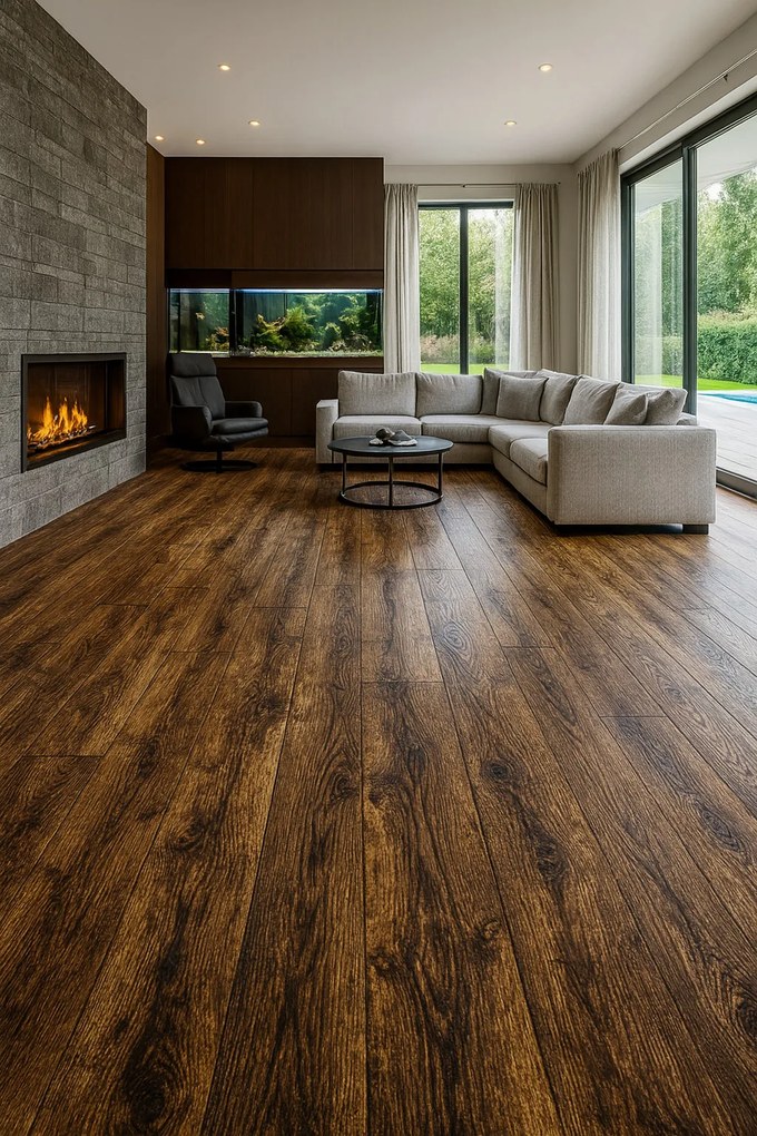 Beauflor, PVC podlaha - lino Toptex Cracked Oak 693D - dub, na míru, šíře 4m,5m, hnědá, filc, chodba / předsíň