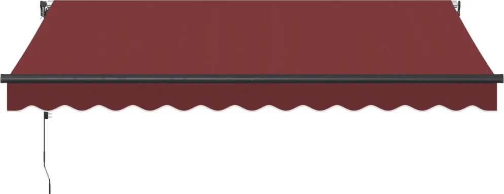 Automatická zatahovací markýza s LED burgundská 350 x 250 cm 3310185
