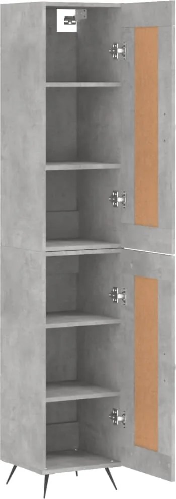 Skříň highboard betonově šedá 34,5x34x180 cm kompozitní dřevo 3200429