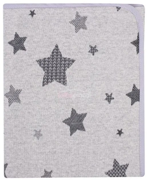 Dětská deka 80x90 cm LittleUp Stars šedá
