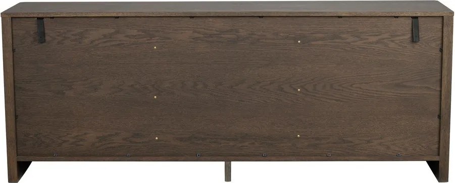 Komoda v dekoru dubu v tmavě přírodní barvě 180x70x40 cm Melstone – Rowico