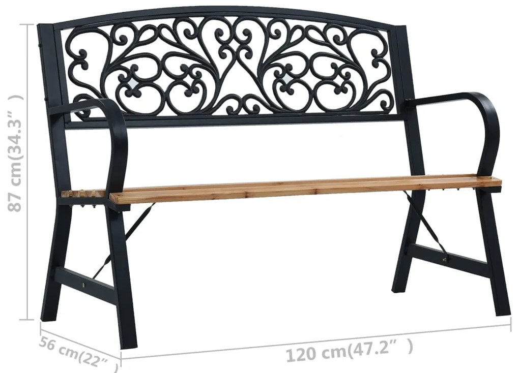 vidaXL Marketos Zahradní lavice 120 cm dřevo