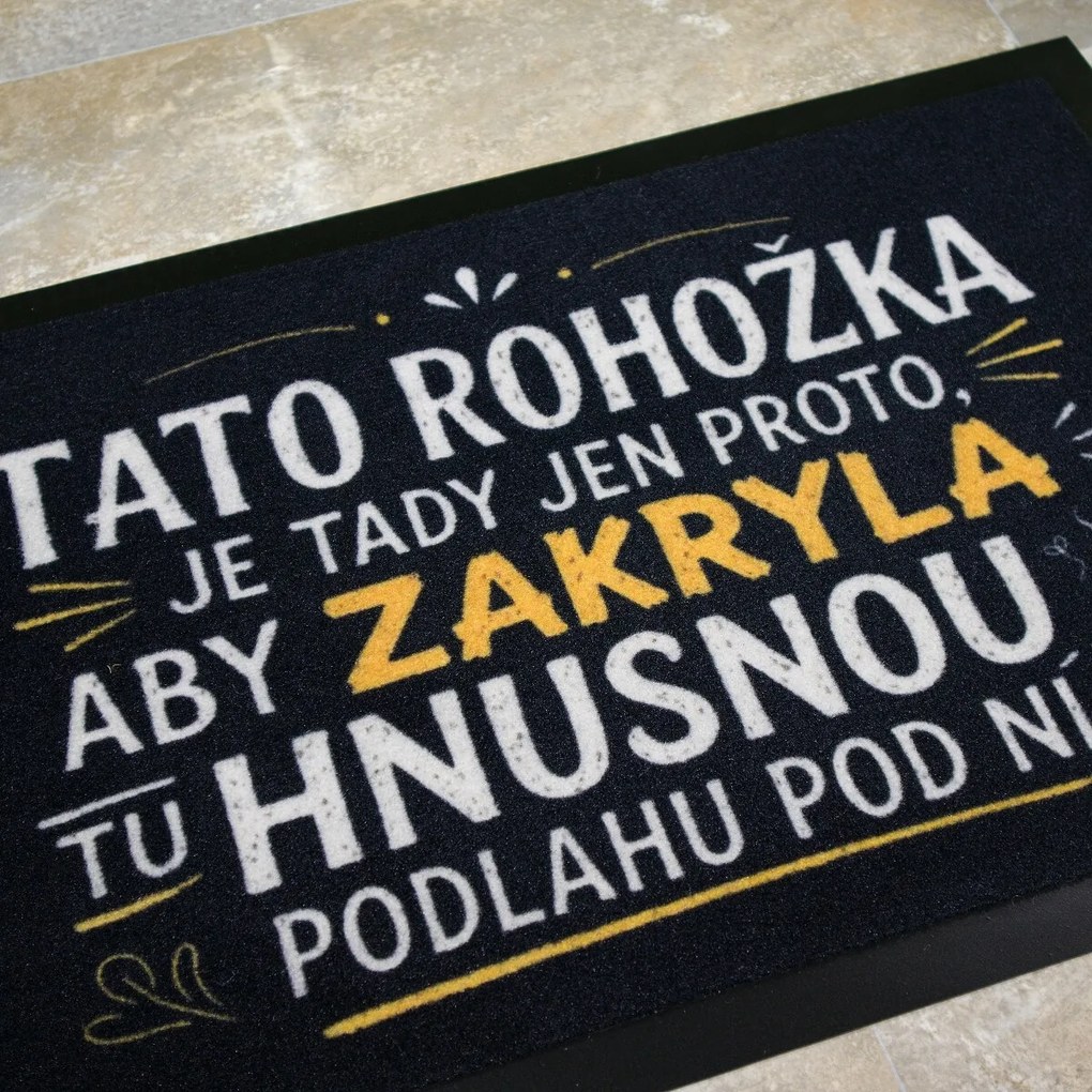 Mercury Flooring, Rohožka Hnusná podlaha 40x60 cm, 40x60, černá