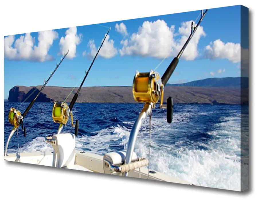 Obraz na plátně Rybaření Moře Krajina 125x50 cm