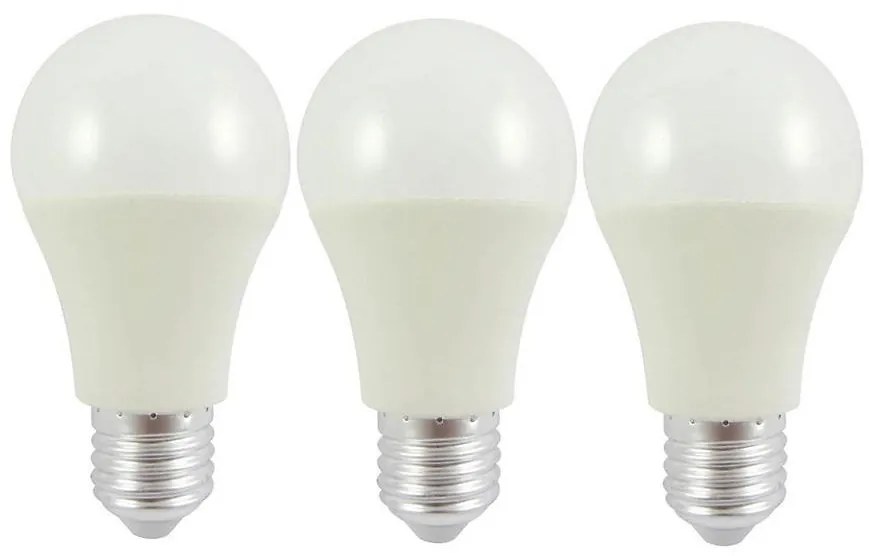 LED Žárovky 10W E27 A60 2700K sada 3 kusy